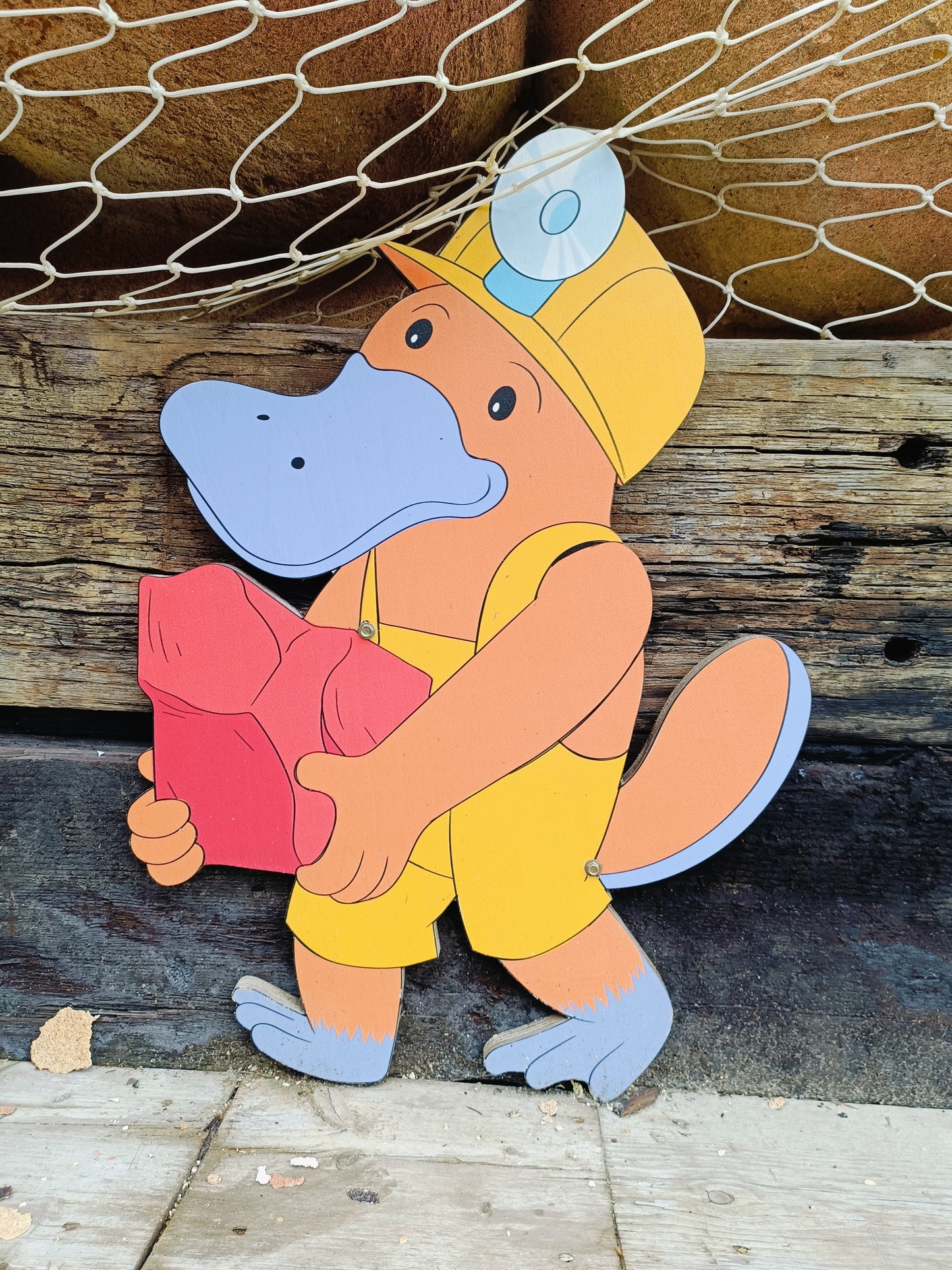 Lot 016: Platypus Miner cut out (Yellow overall) – Phantom Peak